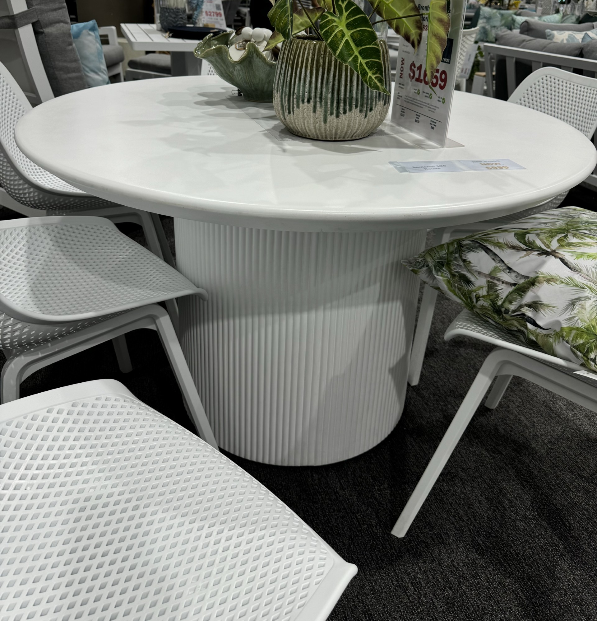 Santorini 1.2m Round GRC Table | Segals Outdoor Furniture