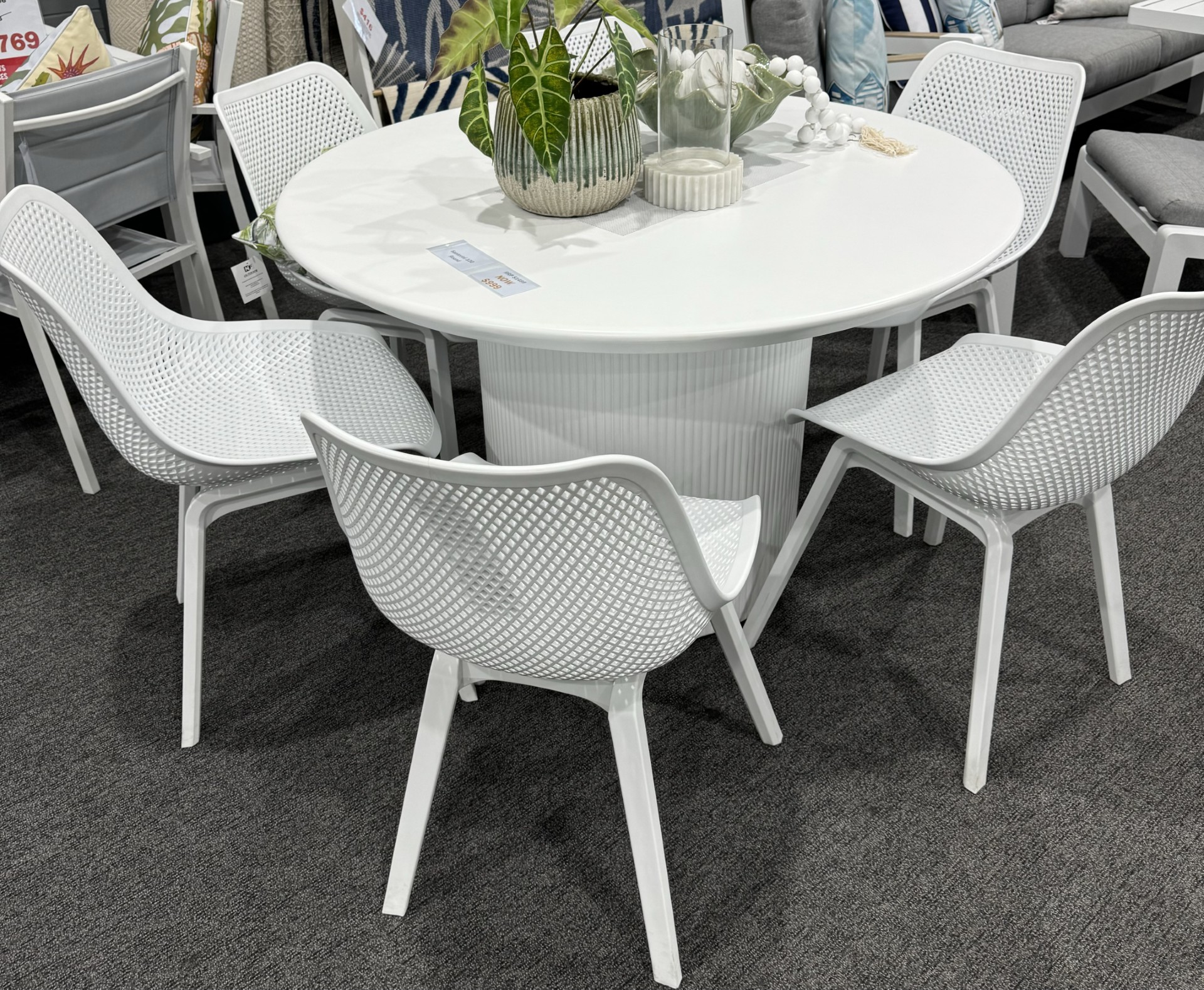 Santorini 1.2m Round GRC Table | Segals Outdoor Furniture